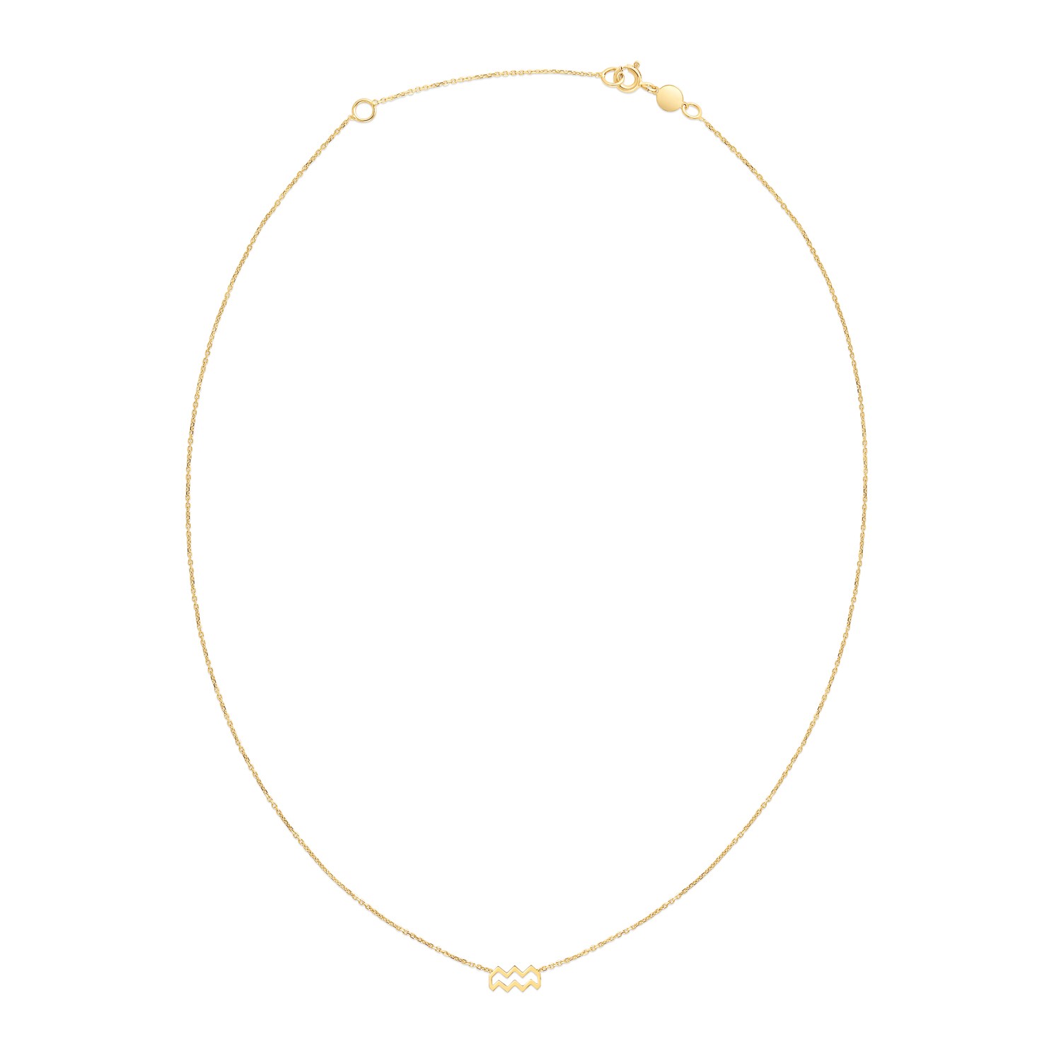 14k Yellow Gold Aquarius Necklace Persix