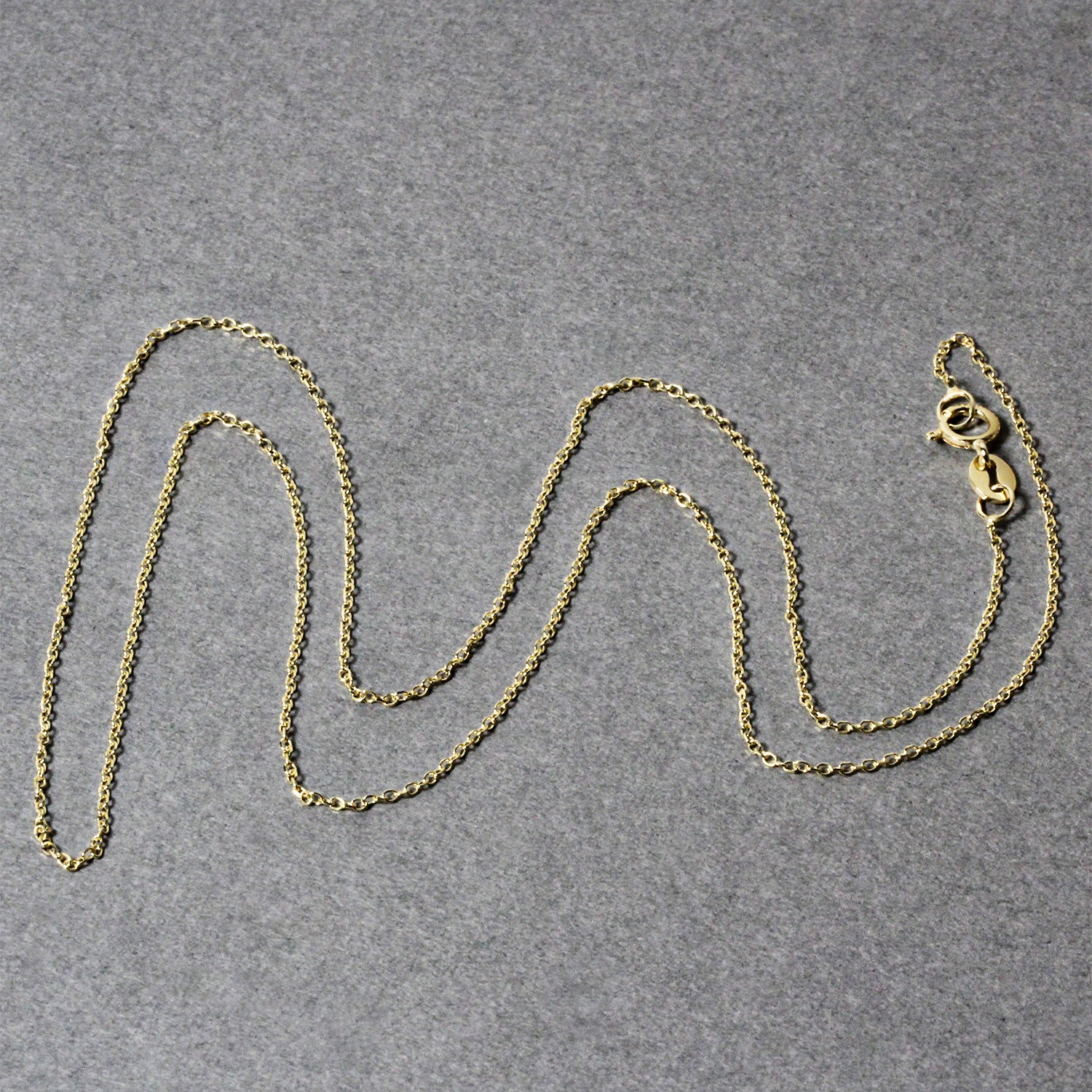 14k Yellow Gold Diamond Cut Cable Link Chain 0.8mm - Persix
